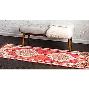 Unique Loom Baracoa Collection Area Rug - Regla (2' 2" x 6' 1" Runner, Red/ Green)