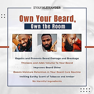 Evan Alexander Grooming MY Beard Conditioner for Men - 4 oz | Smoothens Frizzy Beards, Repairs Damage, Enhance Shine & Boosts Moisture Retention