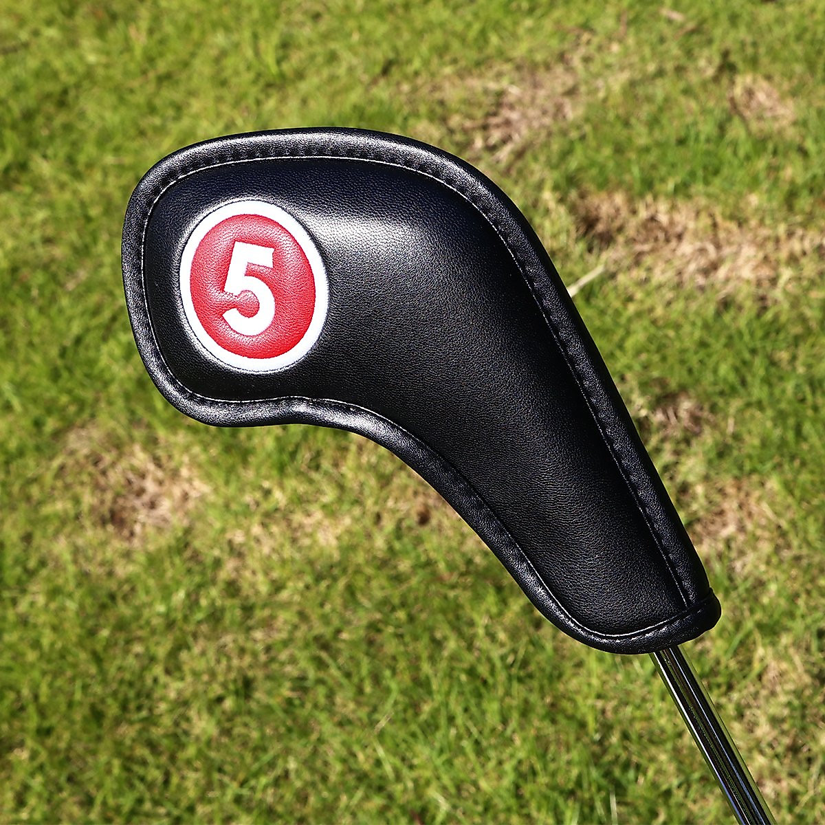 Craftsman Golf Magnetic Iron Headcovers Protective Cover with Large No. (A: Black with No. on both sides)