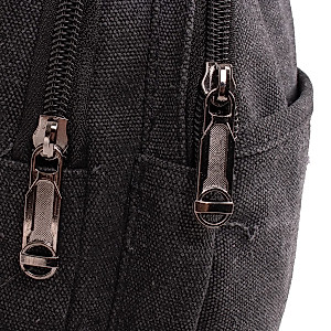 WESTEND Crossbody Canvas Sling Bag Backpack with Adjustable Strap, Charcoal