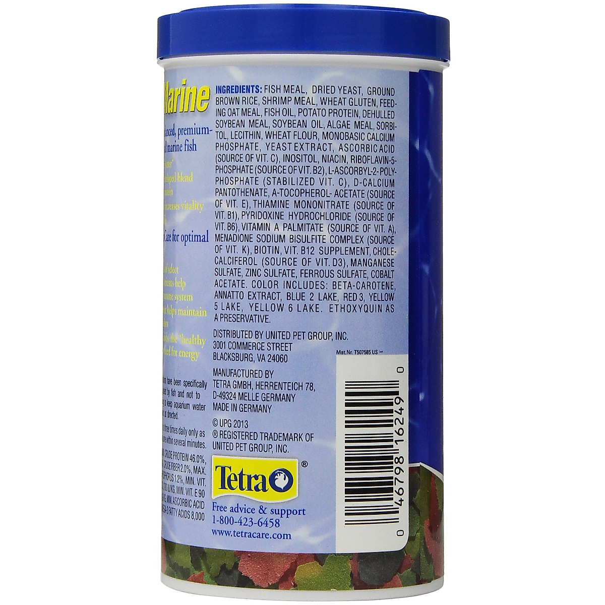 TetraMarine Saltwater Flakes 5.65 Ounces, Balanced Diet For All Marine Fish