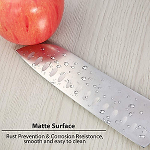 Grifucher Chef knife, 2 Pieces Knife Set Including 7 Inch Japanese and 8 Carving High Carbon Stainless Steel Kitchen with Ergonomic Handle, Black Gift Box Mothers Day Gifts