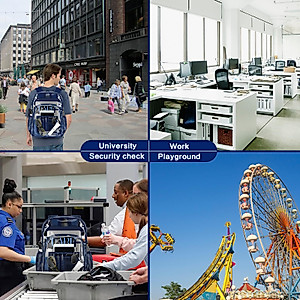 PAMANO Clear Backpack Transparent Heavy Duty See Through Bag for College Work Stadium Concert Travel Security, Navy