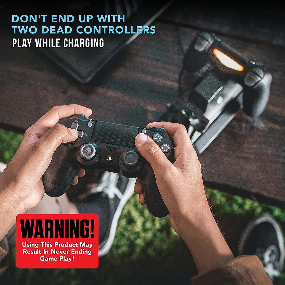 Sliq Gaming Controller Charger Charging Station with QPower AC Adapter - Fully Charge 1 Hour