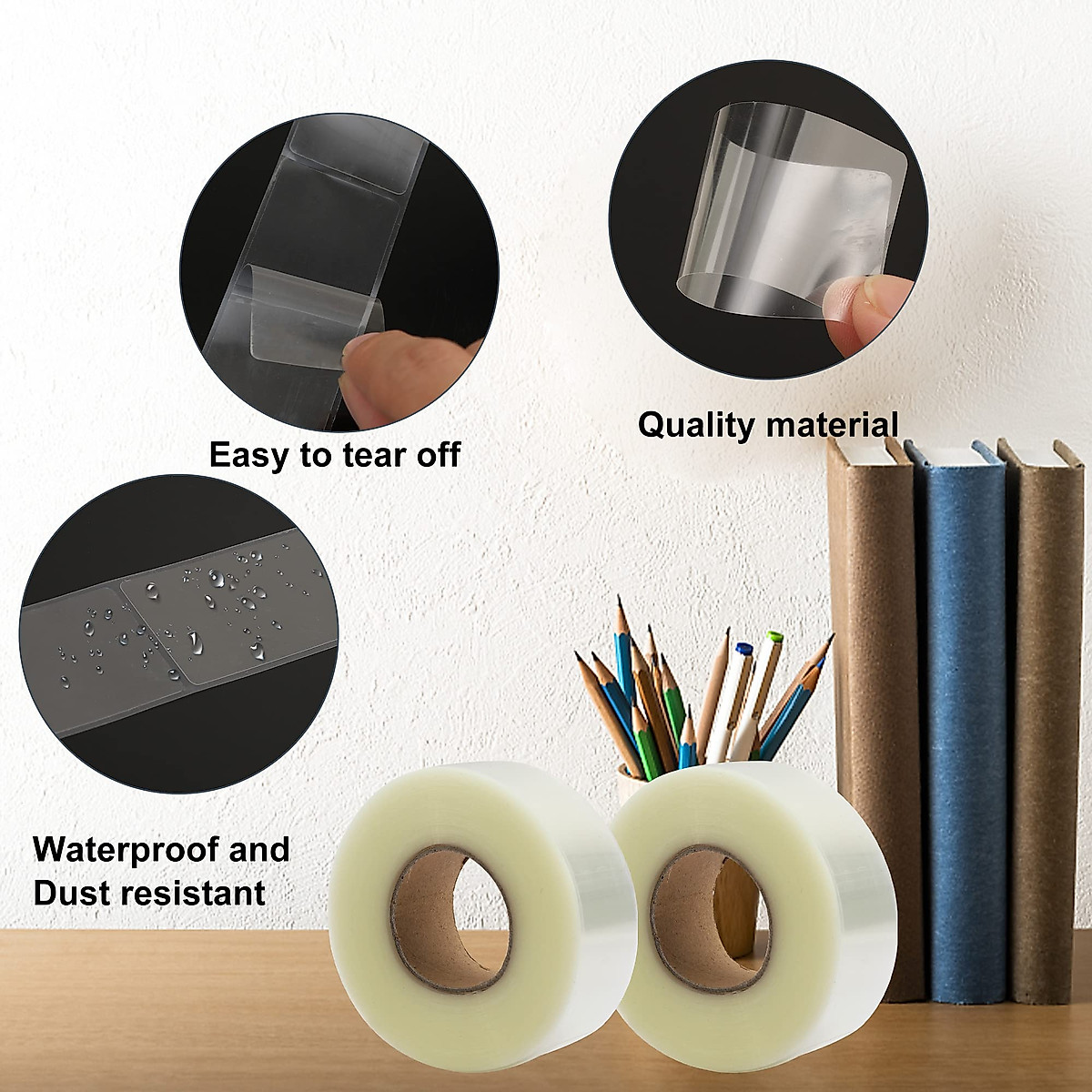 1200 PCS Clear Label Protector Self-adhesive Waterproof Label Stickers Rectangle Label Protector Shields Transparent Envelope Seal Stickers 3.1 x 1.2 Inches