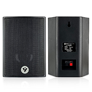 VOYZ 2-Way Wall Mounted Speakers for Indoor and Outdoor Fun - High Performance 100-Watt Loudspeakers with 4" Polypropylene Cone Woofer for Sleek Sound - Ideal Wired Speakers for Outdoor & Home Theater