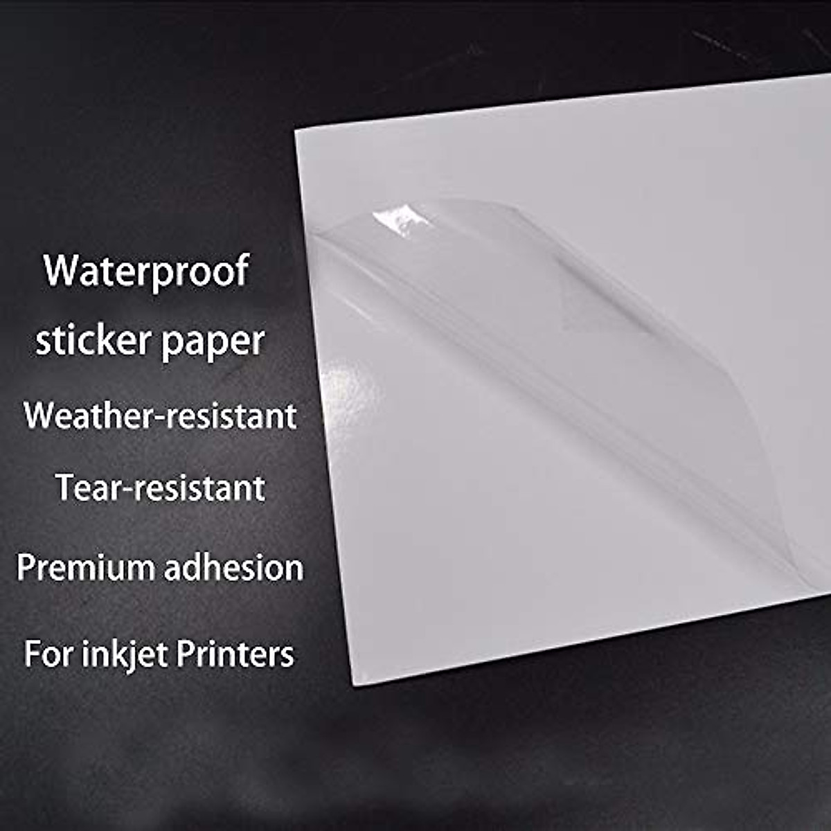 NACTECH 20Pcs Vinyl Sticker Paper Waterproof Glossy Decal Paper Sheets Self-Adhesive Sheets Printable Vinyl Sticker Paper for Inkjet Printer 8.3"x11"