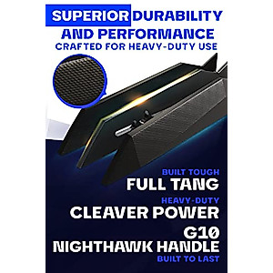 Dalstrong Massive Meat Cleaver Knife - 9 inch - Obliterator - Shadow Black Series - Black Titanium Nitride Coated - High Carbon 7CR17MOV-X Steel - Heavy Duty - Razor Sharp - Sheath - NSF Certified