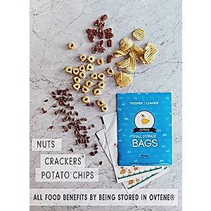 OVTENE Food Storage Bags for Cheese, Meat, and Produce - Keeps Food Fresher Longer (20 Small bags 10.5"x7.25")