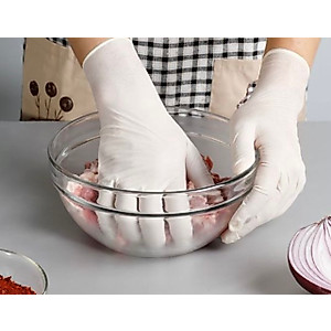 Powder-Free Rubber Gloves, Safe Gloves Disposable Latex Gloves Medium Non-Sterile for Mechanic, Cleaning, Kitchen... NOT for: Medical Gloves, Latex Free, Large, Nitrile Gloves Large & Vinyl Gloves