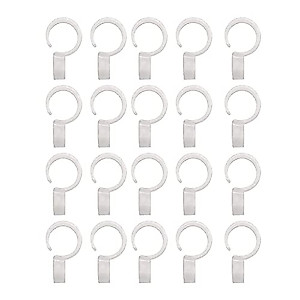 MinLia 20pcs Wind-Proof Hanger Hook, Wardrobe Accessory Drying Rack, Anti Slip Laundry Drying Wind Hanging Buckle Hook Clip(for 29-34mm Tube)