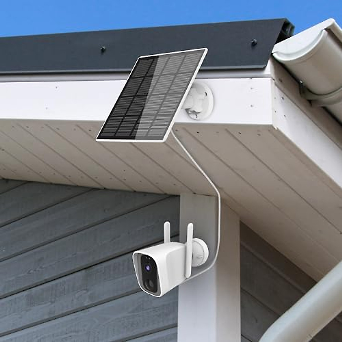 Feit Electric Solar Panel Continuous Charger Panel/SOL/CAM Compatible Feit Electric Smart Outdoor Camera CAM/WM/WiFi/BAT, 9ft Cord, Micro-USB, Adjustable Mounting Bracket