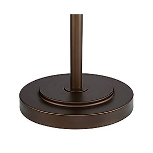 Franklin Iron Works Luz Modern Industrial Edison Bulb Floor Lamp Torchiere 72.5" Tall Oil Rubbed Bronze Clear Glass Standing Bright Lighting for Living Room Reading House Bedroom Home Office