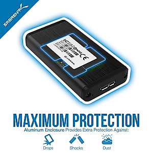 SABRENT USB 3.0 mSATA II or III/5GBp/s SSD Enclosure Adapter [Support UASP] (EC-UKMS)