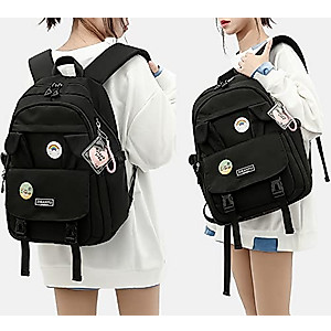 Makukke School Backpacks for Teen Girls Bundle | Laptop Backpack 15.6 Inch College School Bag Anti Theft Travel Daypack Bookbag for Girls