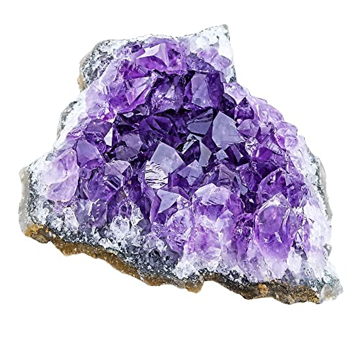 GEHECRST Natural Raw Amethyst Quartz Geode Cluster, Reiki Healing Crystals Stone Amethyst Rock Druzy Gemstone for Collection, Decoration, Specimen, Witchcraft | 0.18-0.33 lb