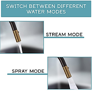 Strictly Sinks Pull Down Kitchen Faucet – Kitchen Faucet with Pull Out Sprayer & 360° Swivel Spout, Faucet for Kitchen Sink with Spray & Stream Modes (Black & Gold Finish)