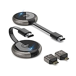 Wireless HDMI Transmitter and Receiver 4K, TIMBOOTECH Streaming Media Video/Audio/File HDMI Wireless Extender 5G Kit for Laptop, Camera, Cable Box, Netfix, PS5, Phone to Monitor, Projector, HDTV 165FT