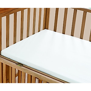 Celine Linen Luxury Silky Soft Baby Crib Fitted Sheet0 Cotton Jersey Knit | Standard Crib and Toddler Mattresses for Boys and Girls |, White