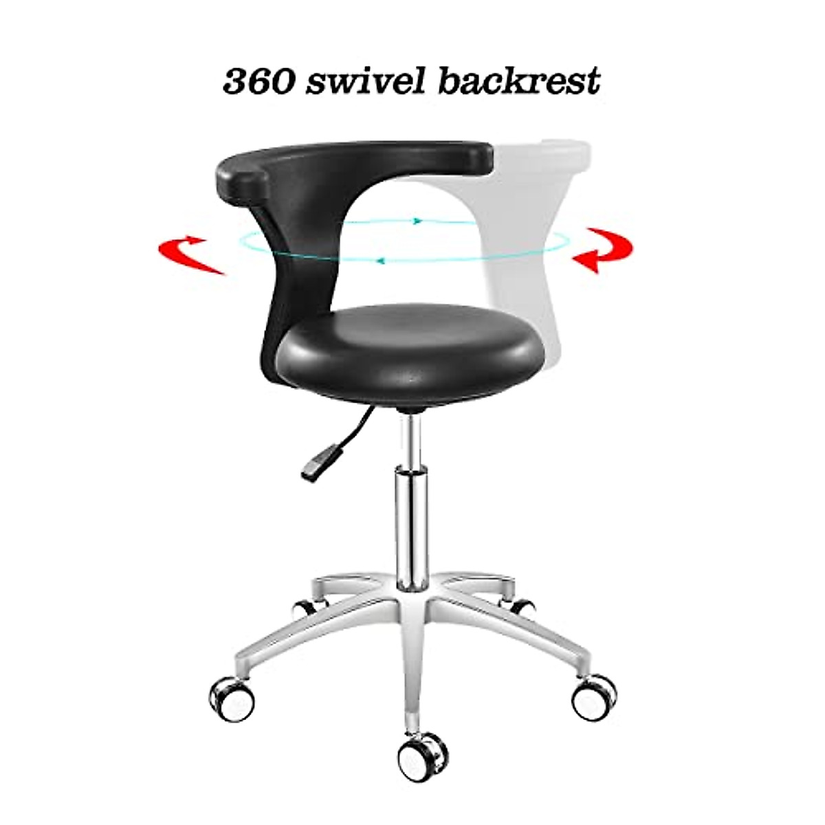 Ergonomic Home Office Desk Chair - with Lumbar Support Rolling Chair，Swivel Salon Chair ，Adjustable Dentist Chair Medical Stool for Drafting,Computer,Hospital,Clinic,Dentalhygienis,Home