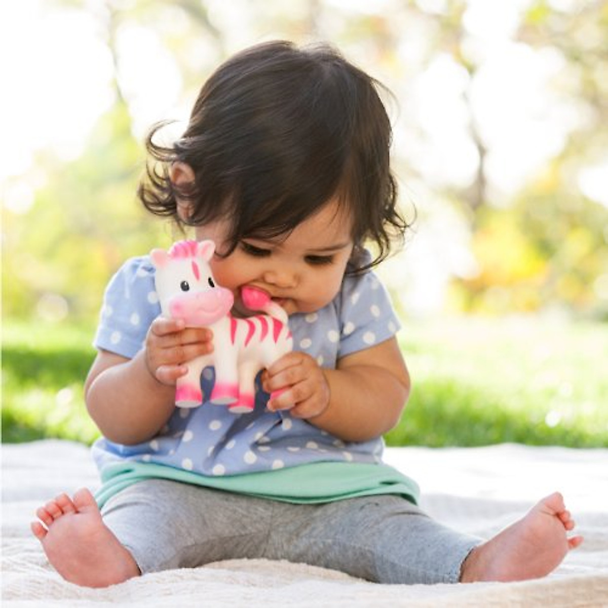 Infantino Teether Toy, Squeeze and TeeThe Zebra