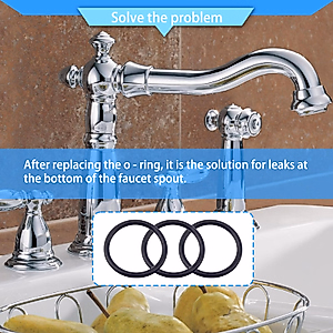 1-1/2Inch O-Rings Compatible with Delta RP25 Faucet Water Fall O-Ring, RP25 O-Rings for Brass Pop-up Drain and Single Handle Kitchen Faucets, Fit Models Produced After 1969, 3 Pack