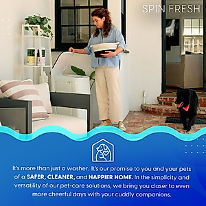 ​​Pet Forge Spin Fresh Compact Washing Machine for Pet Items - Fully Automatic Portable Washer with 8 Pounds Capacity Top Load Spin Mini Washer for Pet Hygiene