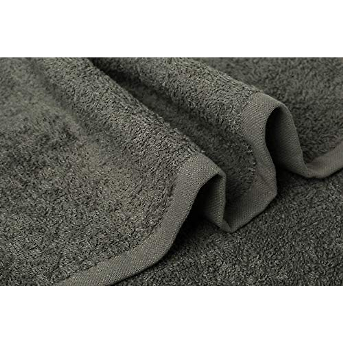 Cotton Bath Towels Set Grey 22" x 44" Pack of 6 Ultra Soft 100% Cotton Bath Towel Charcoal Grey Highly Absorbent Daily Usage Bath Towel Ideal for Pool Home Gym Spa Hotel