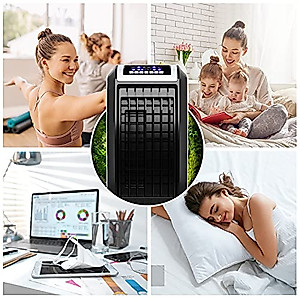 3-IN-1 Evaporative Air Cooler,26” Portable Air Conditoner Humidifier/Fan with 3 Wind Modes,3 Speeds,Remote Control,Wide Oscillating,Ultra-Quiet Compact Cooling Fan for Home Office Bedroom