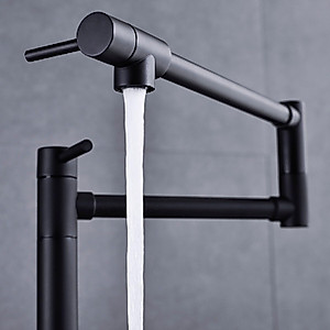 Kitchen Sink Pot Filler Faucets, Double Swing Deck Mount