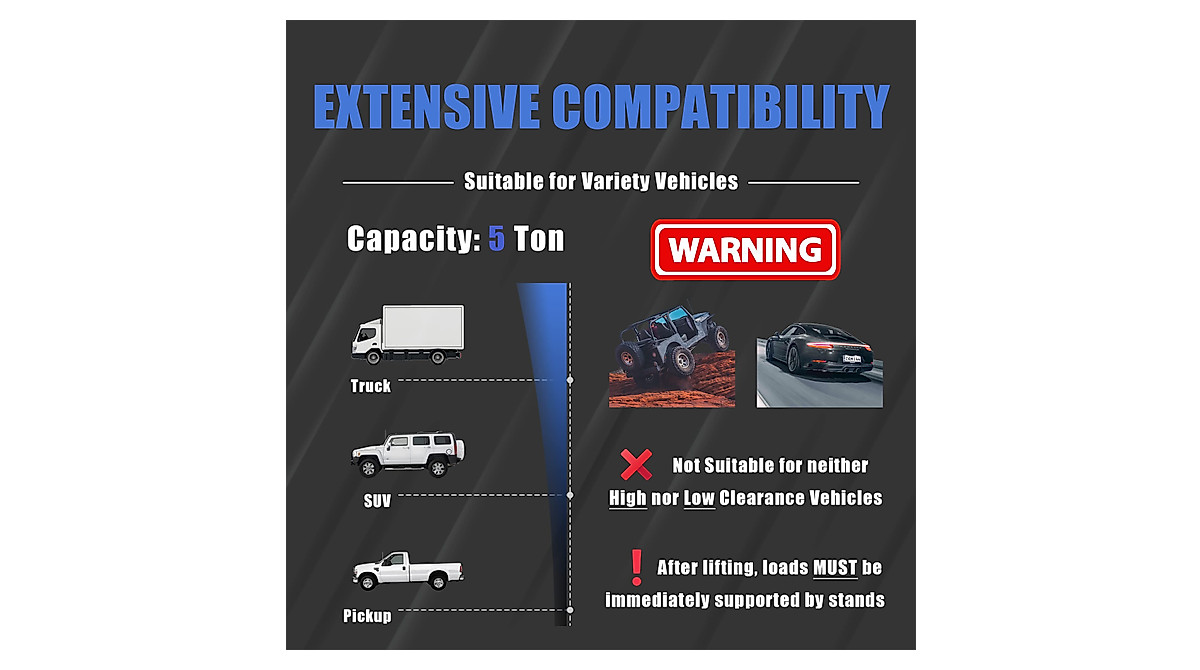 5 Ton TCE Pneumatic Air Hydraulic Car Jack