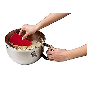 Chef'n Pastrio Set Bench Scraper and Chopper, Includes Stainless Steel and Plastic, Red