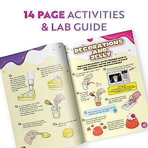 Playz Yummy Cupcake Soap & Bubbles DIY Science Kit - Fun STEM Gift for Age 8, 9, 10, 11, 12 Year Old Girls and Boys - Educational Arts and Crafts for Kids Age 8-12