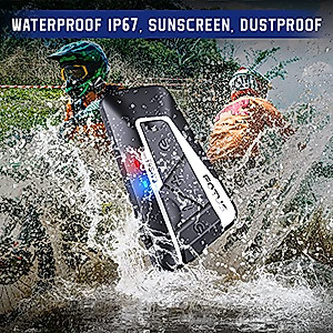 MECHAZER Motorcycle Bluetooth 5.0 Headset with Music Playing, Helmet Bluetooth Intercom with Noise Cancellation/FM Radio, 3-Ways Communication Within 1400m for Snowmobile 2Sets