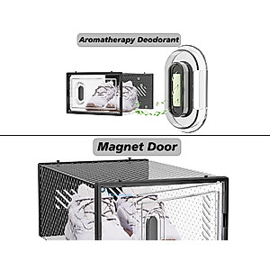 SIMPDIY Shoe Storage, 12 Pack Shoe Organizer for Closet, Shoe Boxes Clear Plastic Stackable Shoe Containers with Lids for Size 10, Black