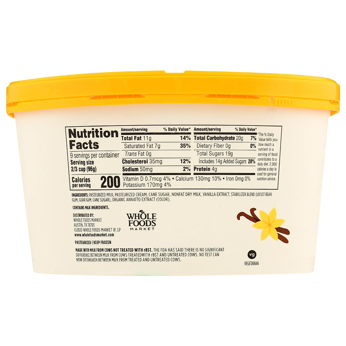 365 by Whole Foods Market, Ice Cream Vanilla, 1.5 Quart