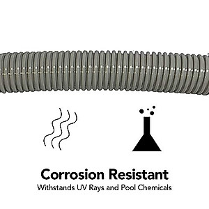 Puri Tech 9 Pack Universal Swimming Pool Cleaner Suction Hose 48 Long Grey Color for Hayward Navigator, Pool Vac Ultra, AquaBug, Polaris ATV and More