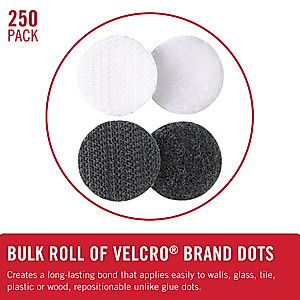 VELCRO Brand Dots with Adhesive | 250 Sets White and Black Assorted | Preschool Classroom Must Haves | Sticky Back Circles Perfect for Teachers | 1/2 Inch Round Tape (VEL-40031-USA)