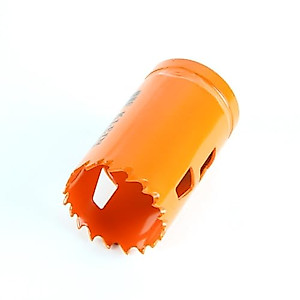 Klein Tools 31922 Bi-Metal Hole Saw, 1-3/8-Inch for Cutting Stainless Steel, Mild Steel, Drywall, Wood and Plastic, with Easy Slug Removal