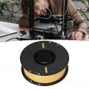 PLA 1.75mm Filament High Accuracy Smokeless 3D Printer Filament Printing Consumables 1kg, Good Adhesion 3D Printer Roll Filament 3D Printing Supplies (Gold)