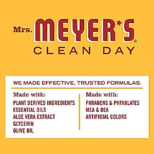 MRS. MEYER'S CLEAN DAY Hand Soap, Made with Essential Oils, Biodegradable Formula, Clementine (12.5 Fl Oz (Pack of 2))