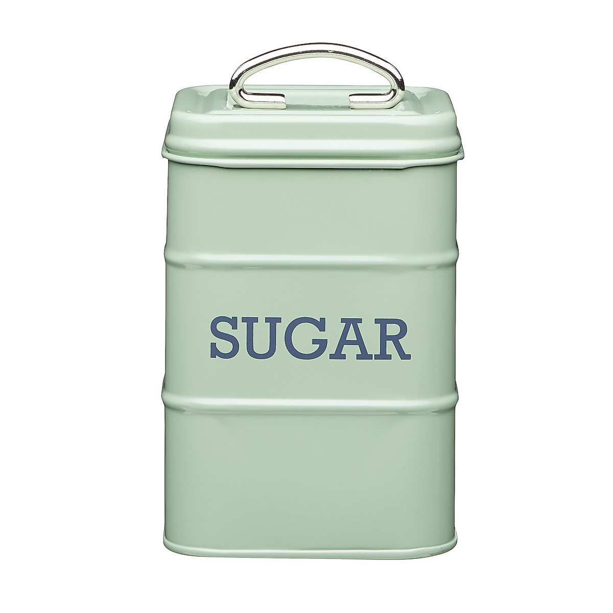 KitchenCraft Living Nostalgia Metal Sugar Canister, 11 x 17 cm (4" x 6.5") - English Sage