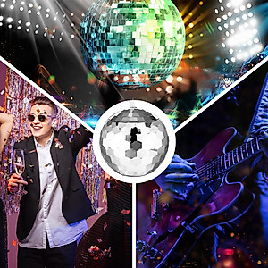 Guiqulai 9 Pcs Disco Ball Cups,20 Oz Tumbler Disco Flash Ball Cups,Reusable Spherical Cocktail Cups with Lid and Straw,Silver Disco Wine Cups for Nightclub Disco Bar Party Decor(9Pcs)