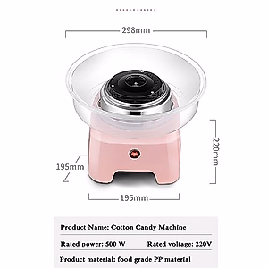 LOTIKS Cotton Candy Machine Children's Home Automatic Fancy Wiredrawing Mini Color Granulated Sugar Hand-Made Cotton Candy Machine(Blue)