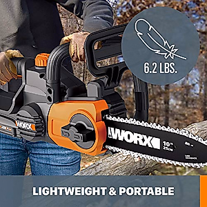 WORX WG322 20V Power Share 10" Cordless Chainsaw with Auto-Tension