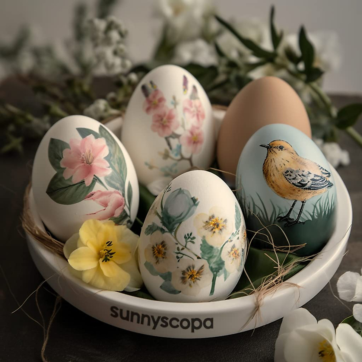 Sunnyscopa Waterslide Decal Paper for INKJET Printer - CLEAR, US LETTER SIZE 8.5"X11", 20 SHEETS, Personalized Water Slide Transfer Transparent Printable paper - DIY Custom for Tumblers, Glasses, Mug