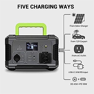 PAXCESS RM120 120W 18 Volt Portable Solar Panel with USB Output for Camping and PAXCESS Rockman 300W Portable Solar and Battery Powered Generator
