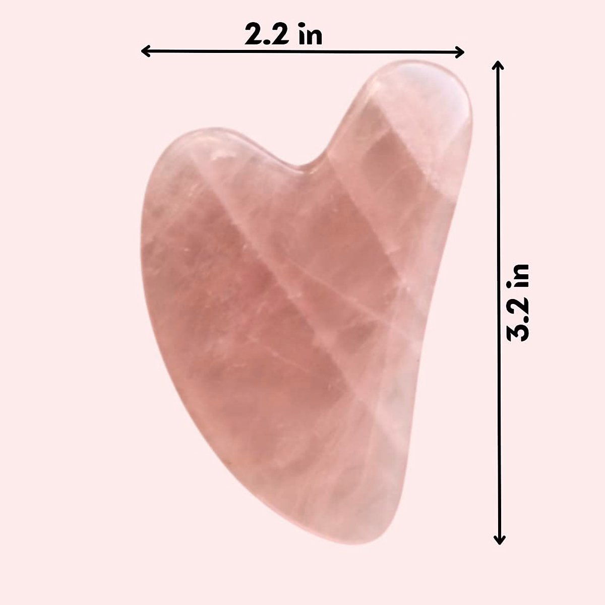 Mount Lai Rose Quartz Gua Sha Facial Tools, Facial Sculptor Skin Care Guasha Tool for Face and Body, Self Care Face Massager to Relieve Muscle Tension and Reduce Puffiness