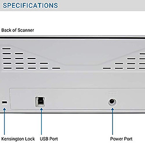 Visioneer Xerox DocuMate 6440 Duplex Document Scanner for PC and Mac, Automatic Document Feeder (ADF), white & navy (XDM6440-U)