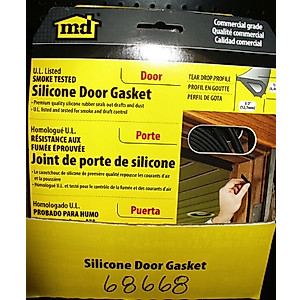 MD Building Products 68668 1/2-Inch by 20-Feet Black Silicone Door Seal
